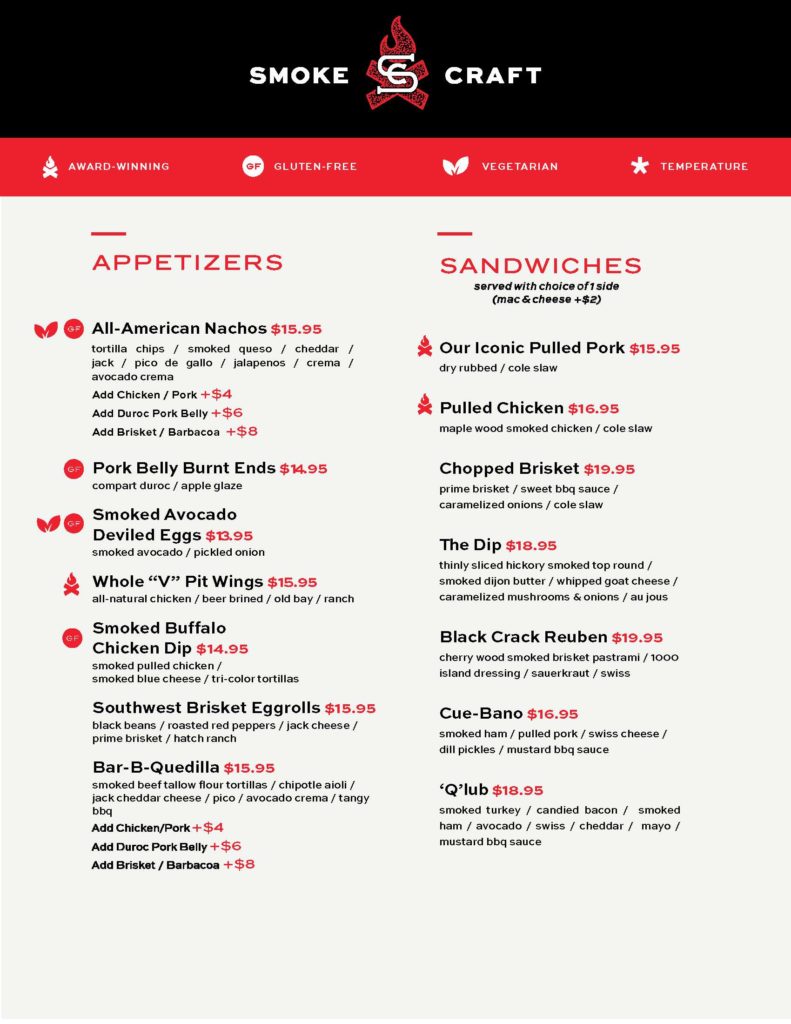 MENU - Smokecraft Modern Barbecue